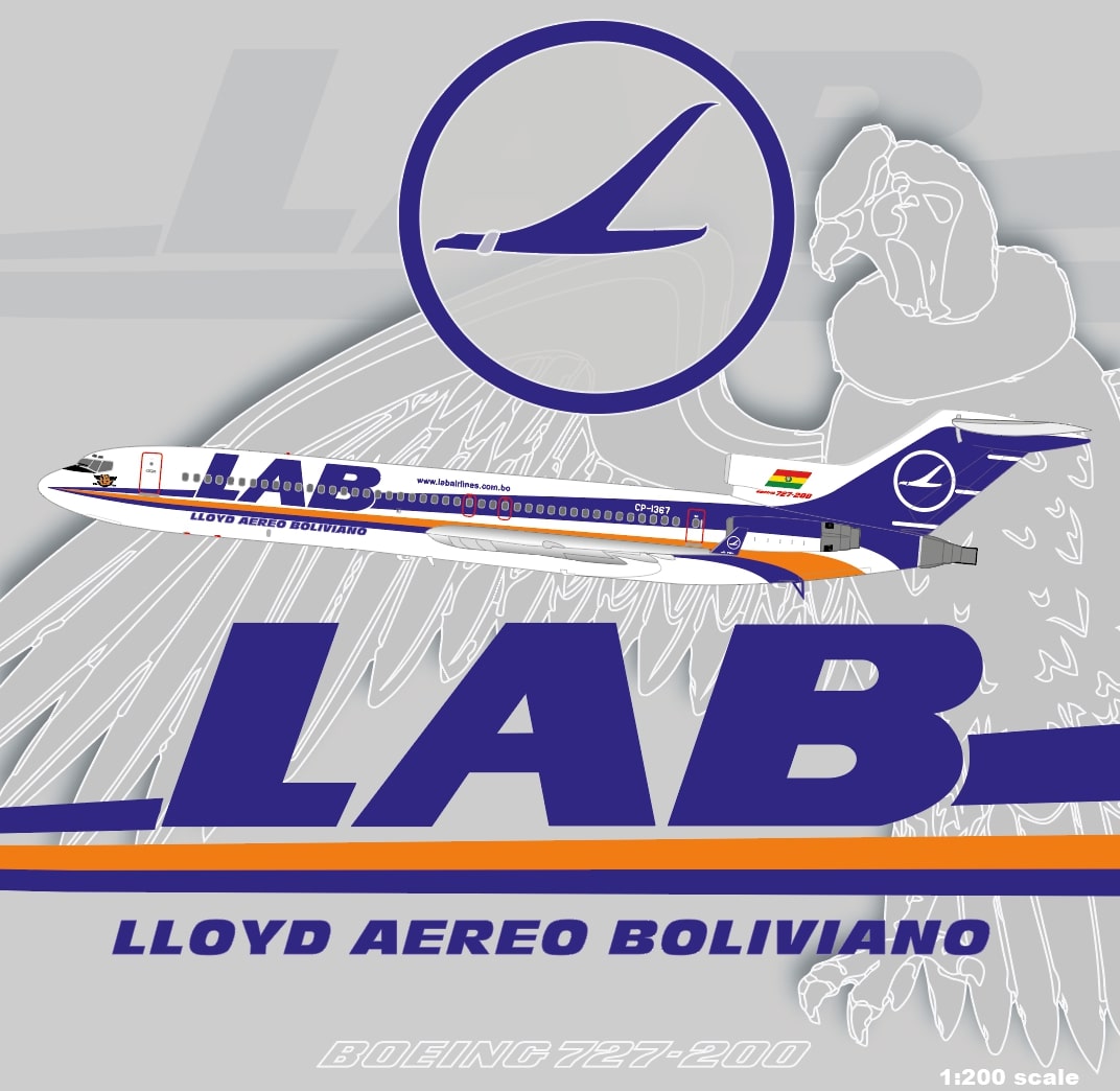 Lloyd Aereo Boliviano LAB Boeing 727-200 CP-1367 El Aviador Models ...