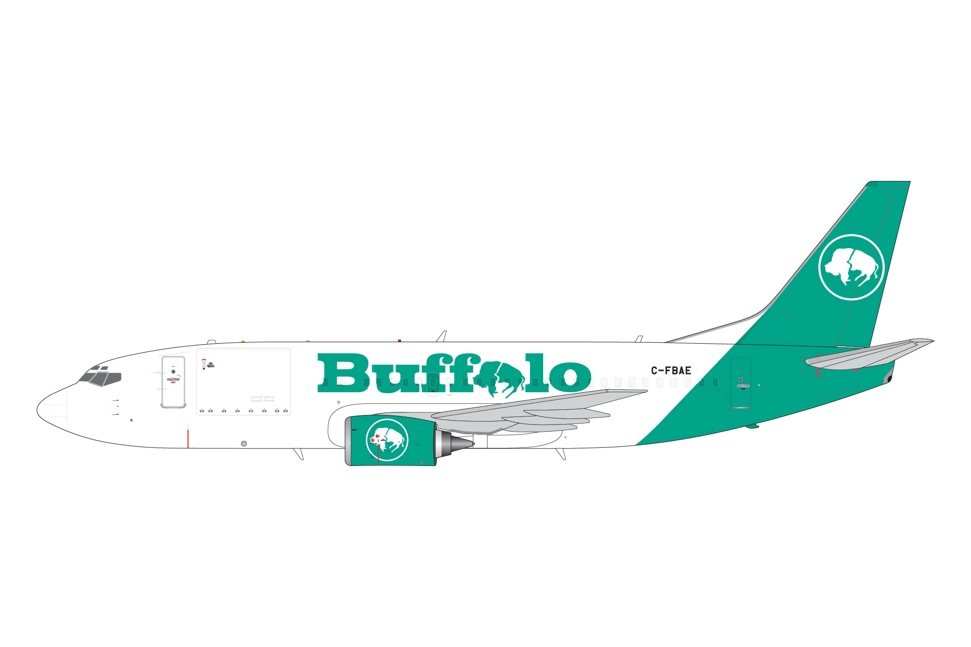 Buffalo Airways Boeing 737-300SF C-FBAE GeminiJets G2BFL1308 Modelo a ...