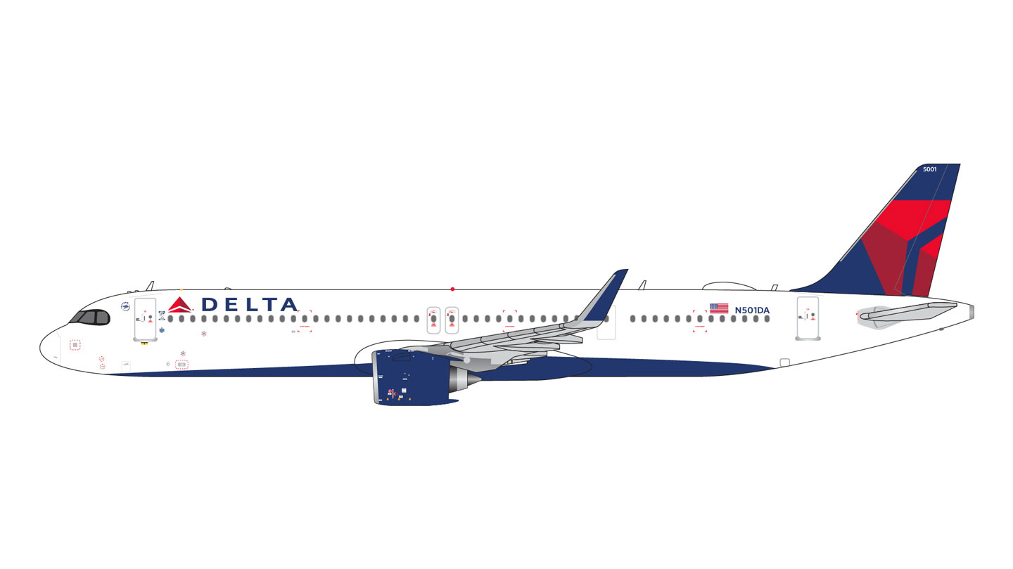 Delta Air Lines Airbus A321neo N501DA GeminiJets GJDAL2164 Modelo a ...
