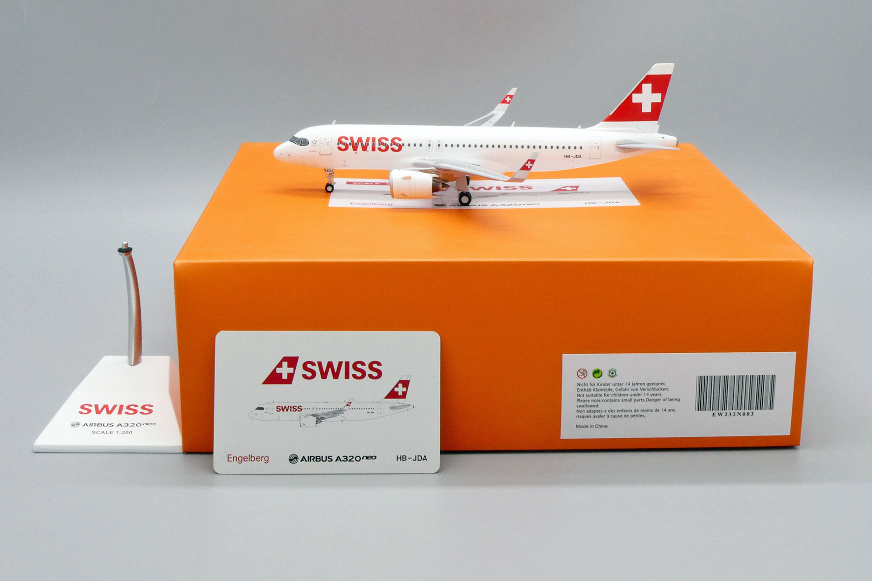 Swiss Airbus Airbus A320neo HB JDA JC Wings EW232N003 Modelo A Escala 1