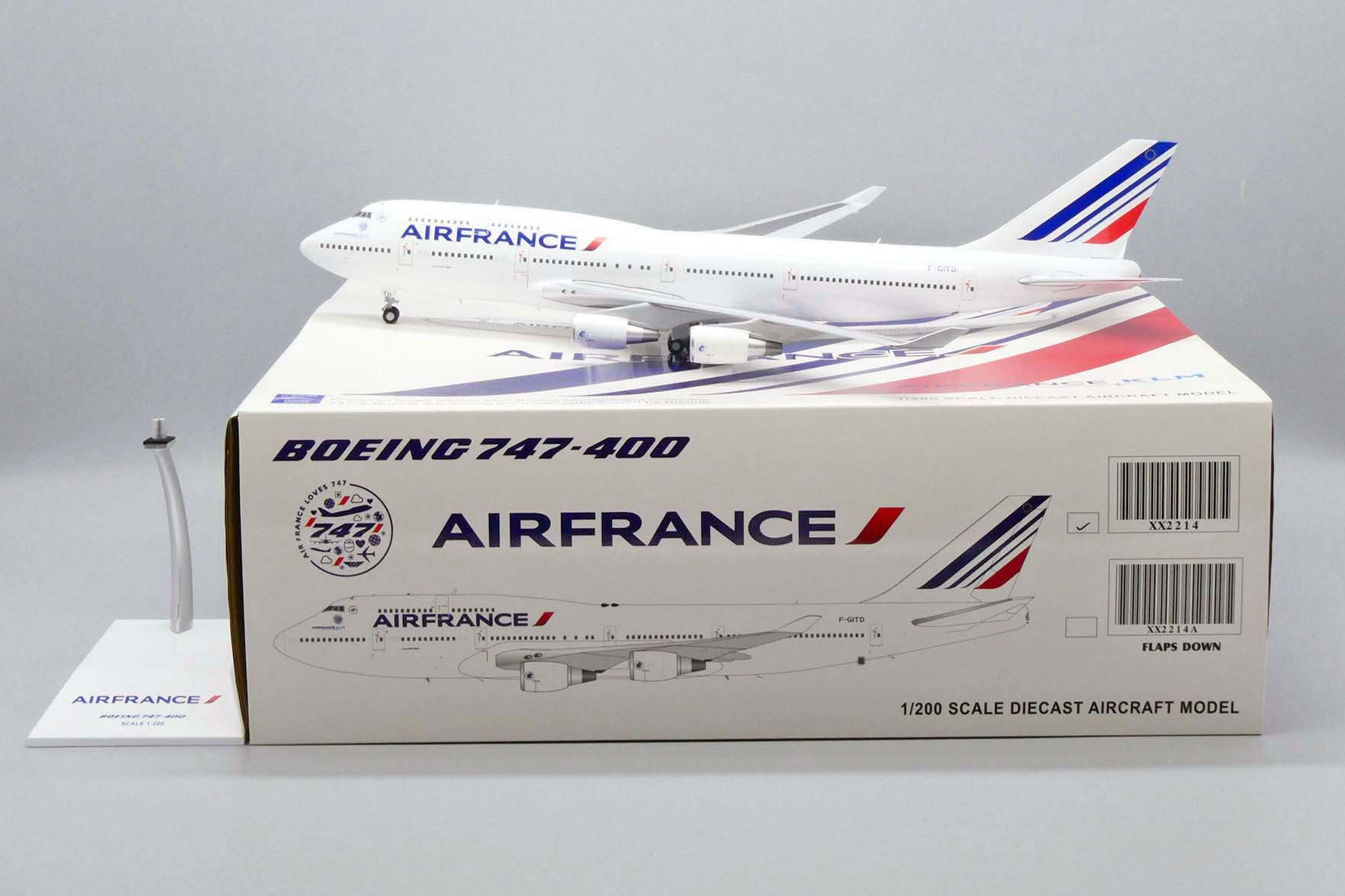 Air France Boeing 747-400 F-GITD JC Wings JC2AFR214 Modelo a escala 1: ...