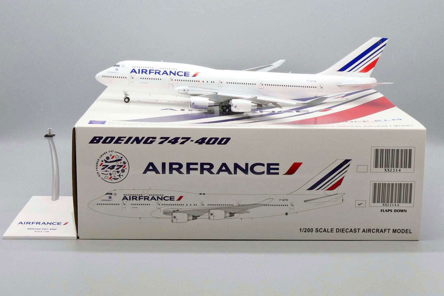 Air France Boeing 747-400 flaps extendidos F-GITD JC Wings JC2AFR214A ...