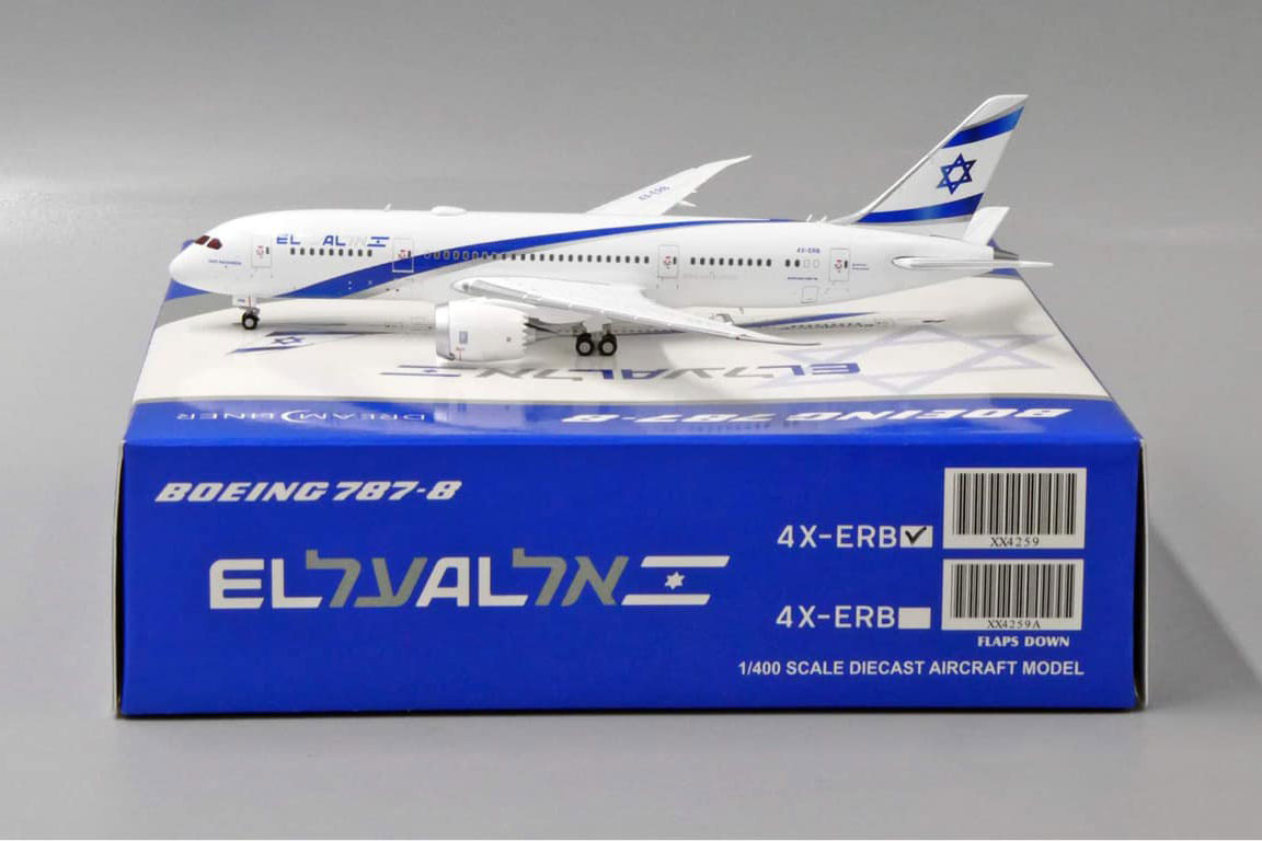 El Al Boeing 787-8 flaps extendidos 4X-ERB JC Wings JC4ELY259A Modelo a ...