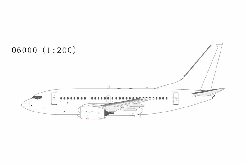 Blanco Boeing 737-600 NA NG Models 06000 Modelo a escala 1:200 - La ...