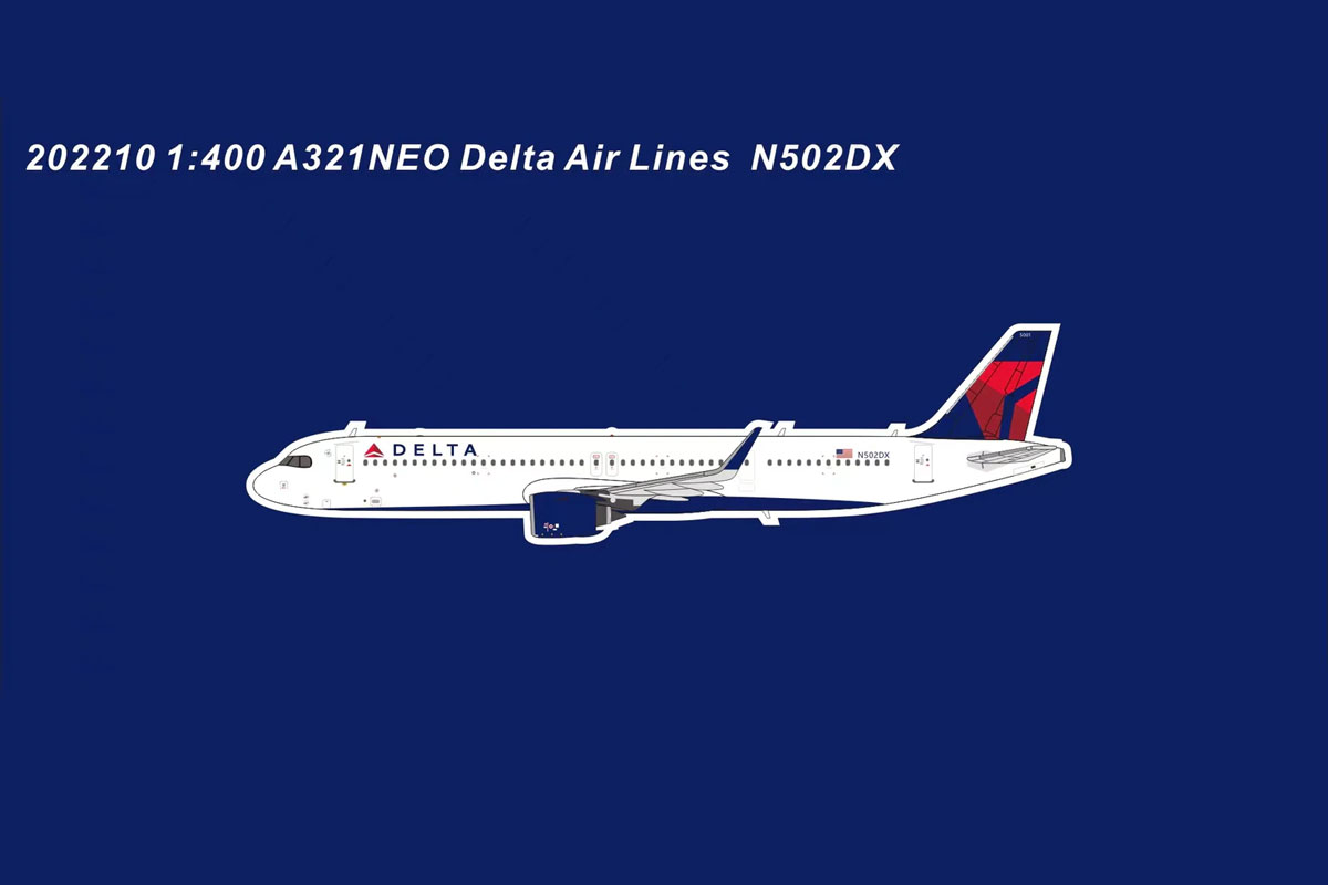 Delta Airlines Airbus A321neo N502DX Panda Models 202210 Modelo a ...
