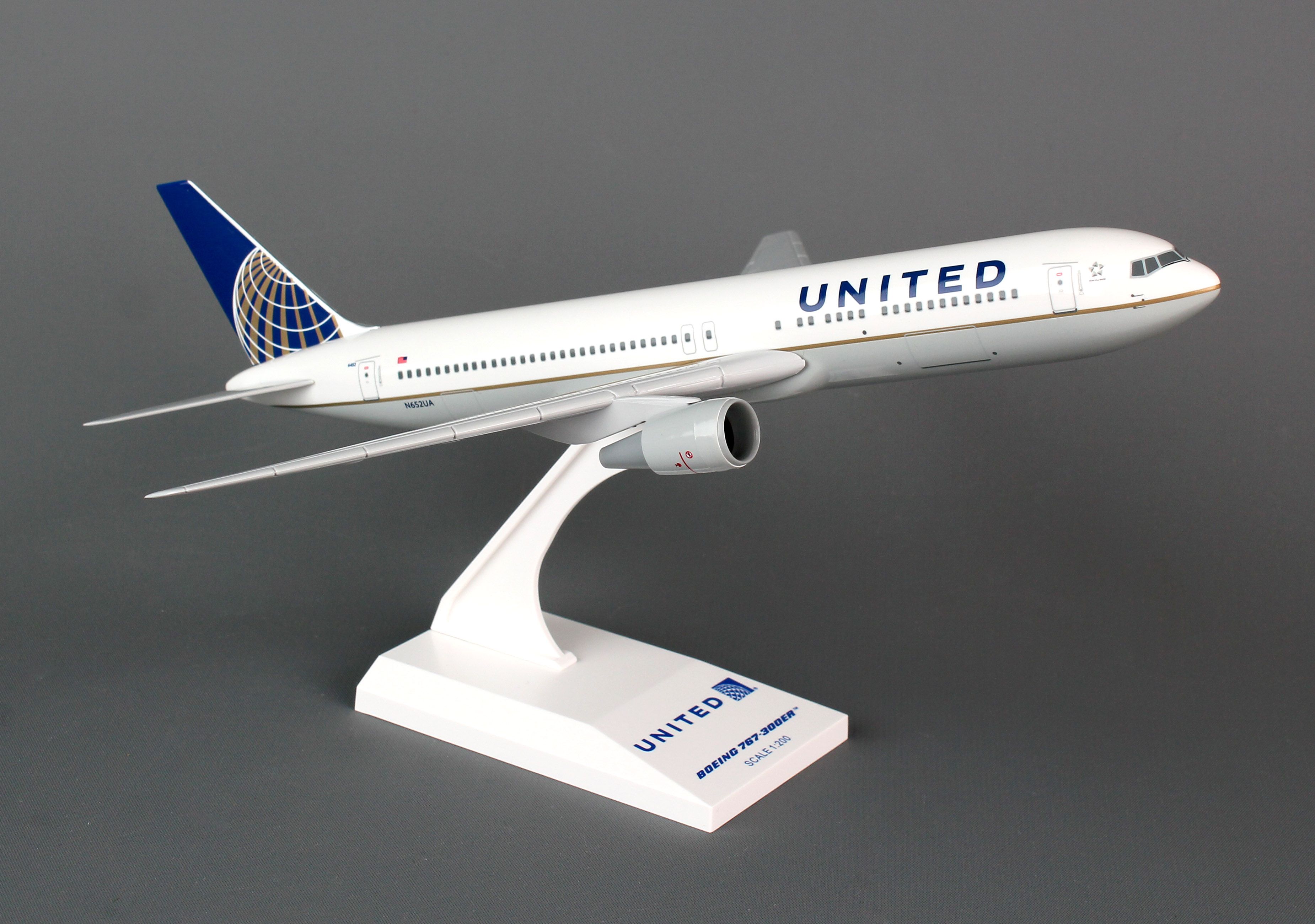 United Airlines Boeing B767-300 SkyMarks SKR726 Modelo a escala 1:200 ...